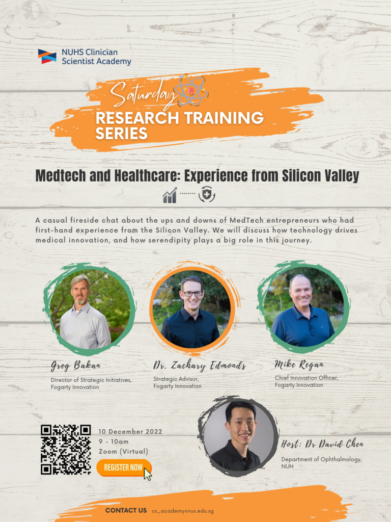 Medtech and Healthcare: Experience from Silicon Valley - NUHS CS Academy