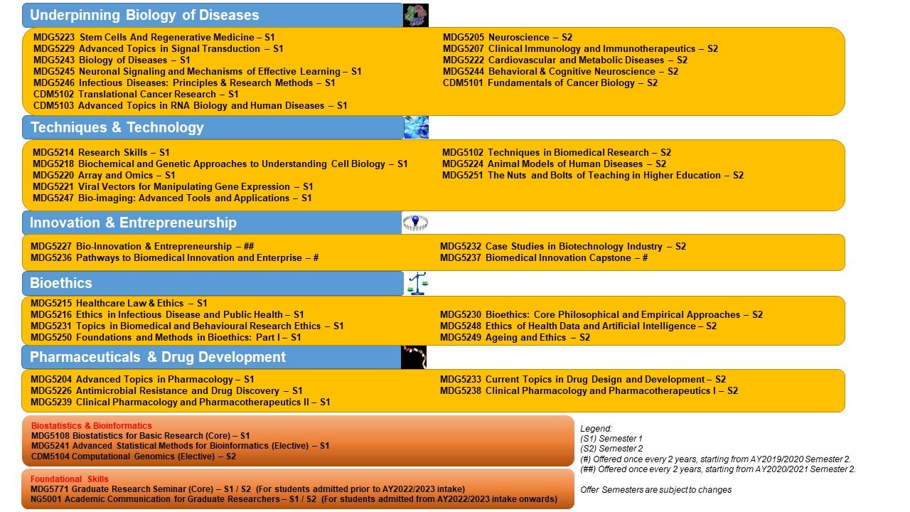 Course Offer Semesters (subject to changes) - NUS Medicine Graduate ...