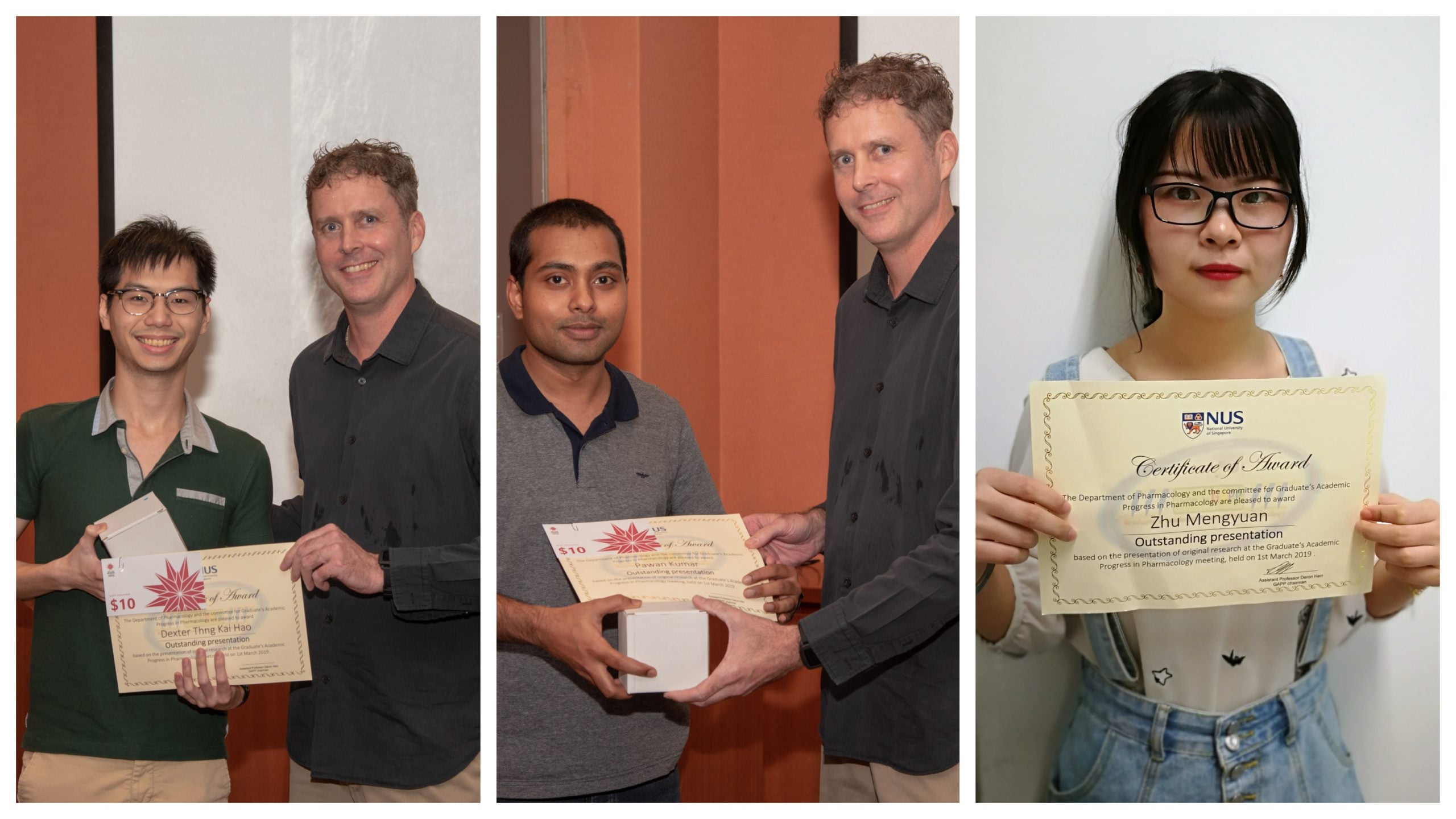 Winners of Outstanding Presentation Award for 4th GAPP 2019 - Pharmacology