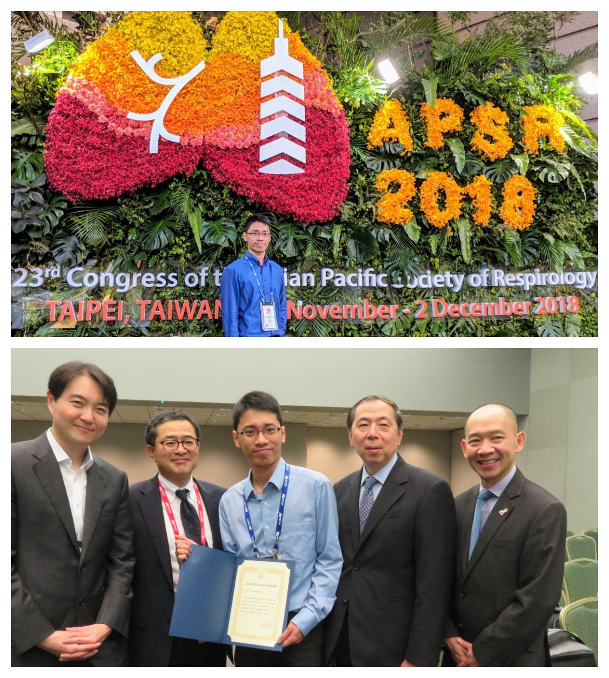 Awardee of Asia Pacific Society of Respirology 2018 COPD Assembly Award ...
