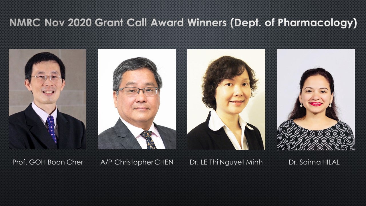 NMRC Nov 2020 Grant Call Award Winners - Pharmacology