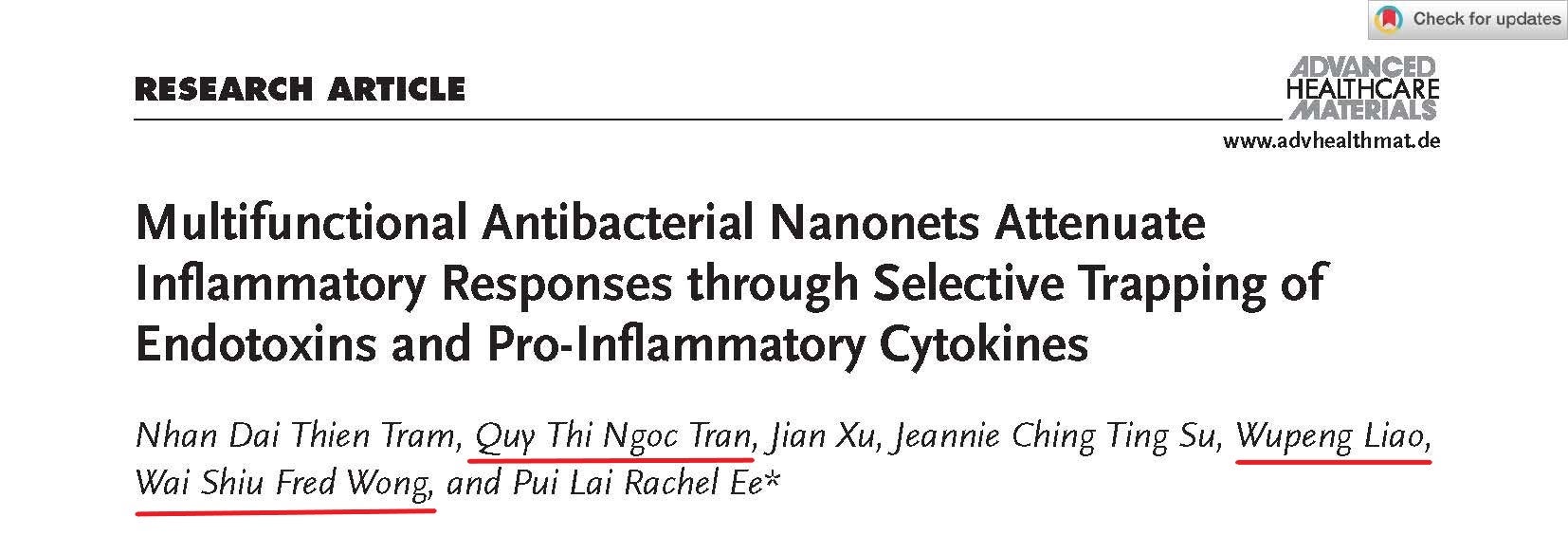 Multifunctional Antibacterial Nanonets Attenuate Inflammatory Responses ...