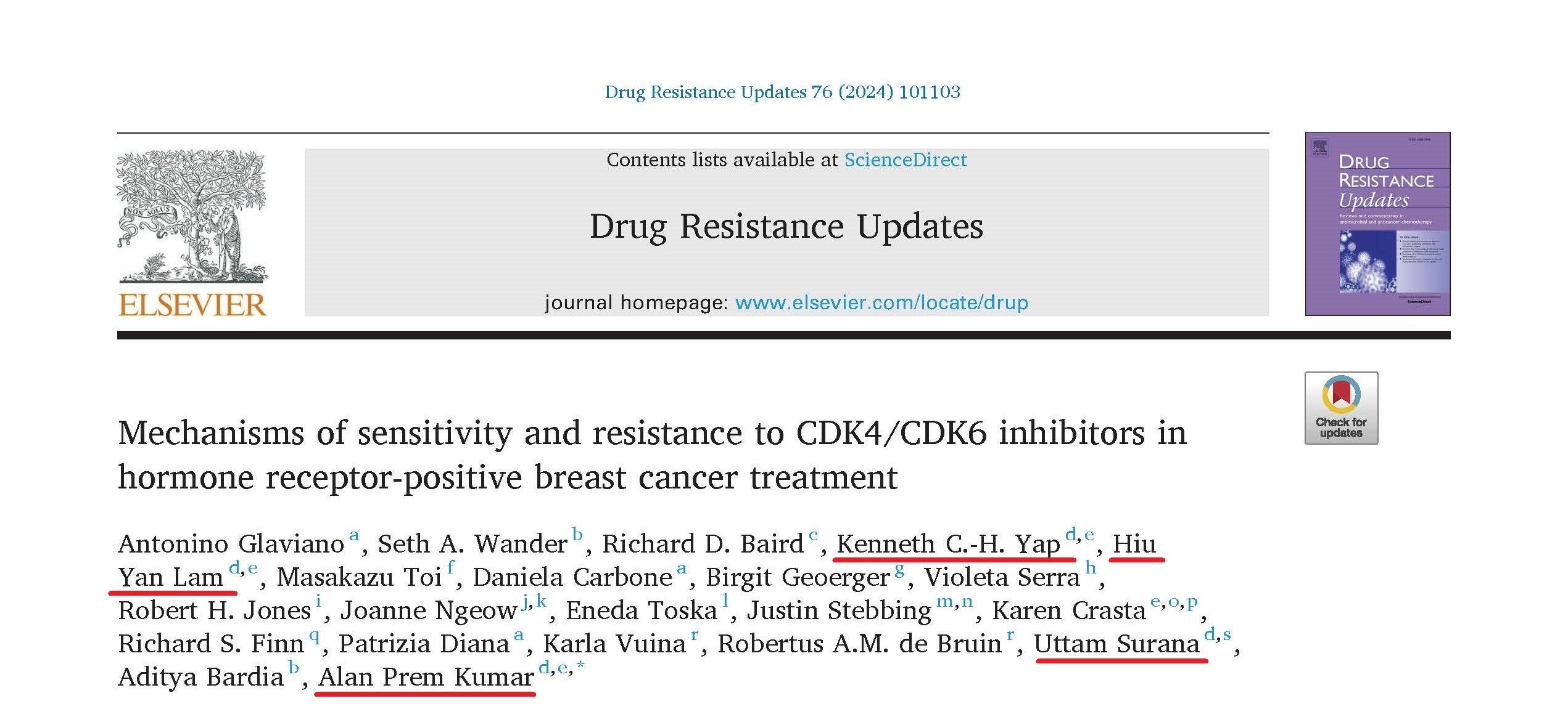 Mechanisms of sensitivity and resistance to CDK4/CDK6 inhibitors in ...