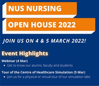 NUS Nursing Open House 2022 - A World of Opportunity awaits you