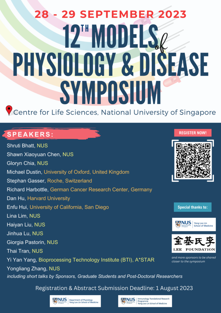 12th Models of Physiology and Disease Symposium - NUS Department of Physiology