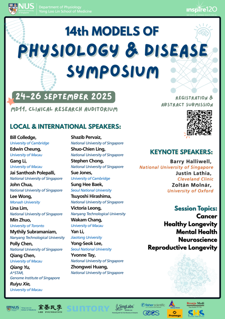 14th Models of Physiology & Disease Symposium - NUS Department of ...